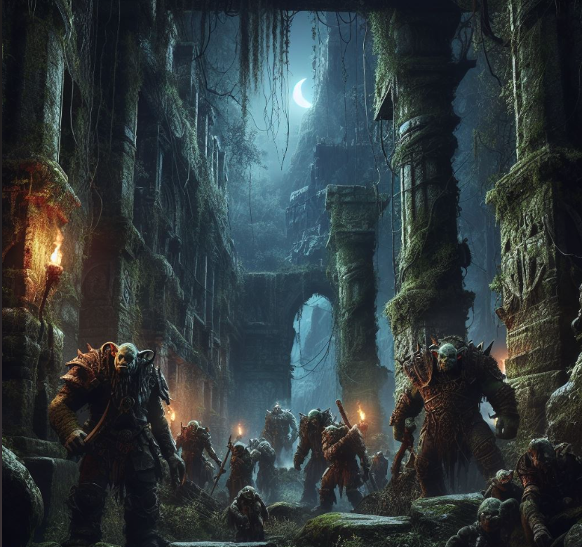 Orcs in ruins